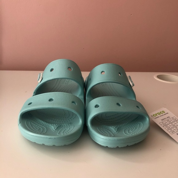 CROCS | Shoes | Crocs Double Strap Slide Color Pure Water Size 79 ...